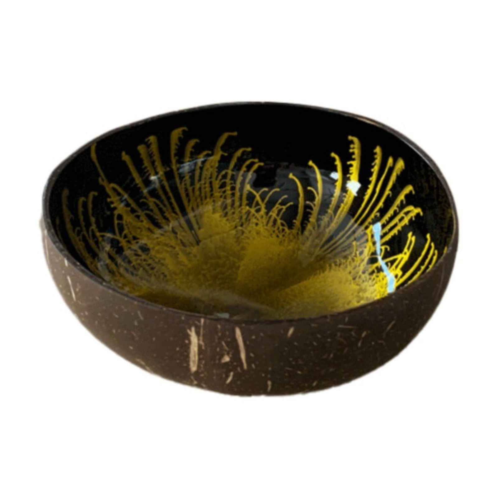 Clearance! Shiogb, Coconut Shell Bowl Yellow, Coconut Bowls Decorative ...