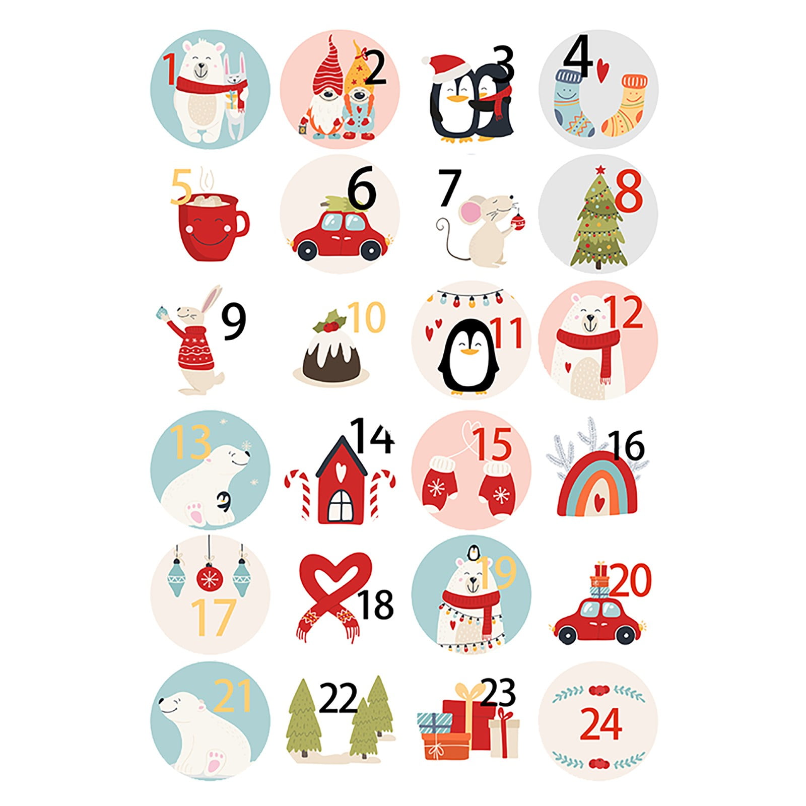 Clearance! Shishian Stickers For Kids Classroom Christmas Sticker ...