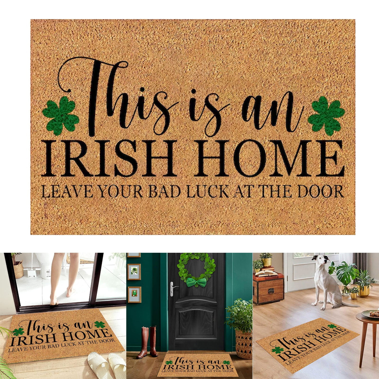 Clearance!Shpwfbe Front Door Mat,Personalized Mat,Irish Day Floor Mats ...