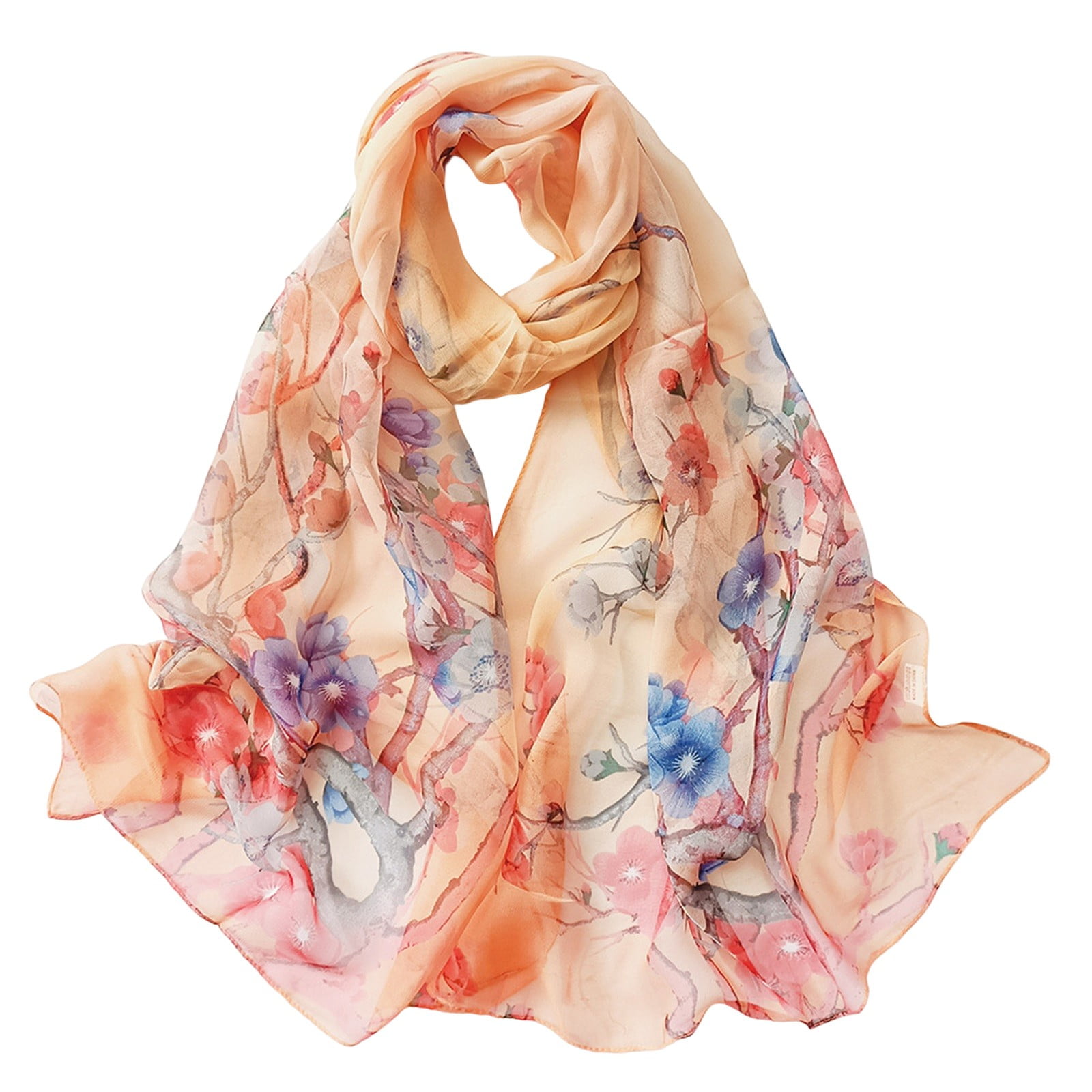 Clearance Silk Scarves Scarfs for Women Lightweight Print Floral ...