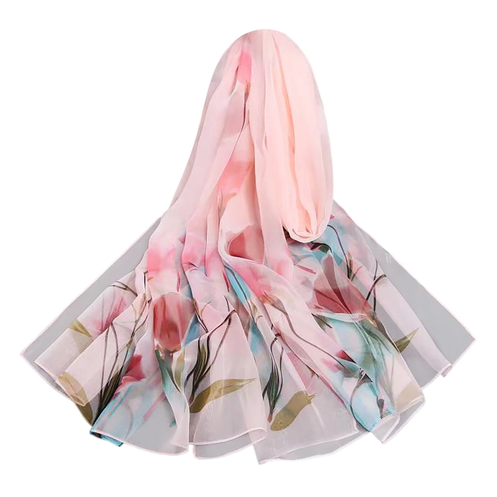 Clearance Silk Scarves Summer Sunscreen Soft Sand Silk Scarf Long Shawl ...