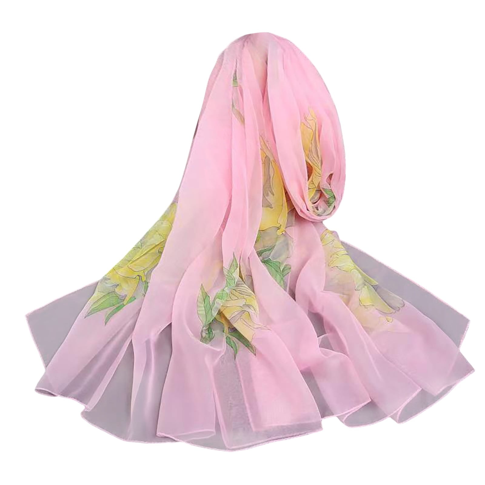 Clearance Silk Scarves Summer Sunscreen Soft Sand Silk Scarf Long Shawl ...
