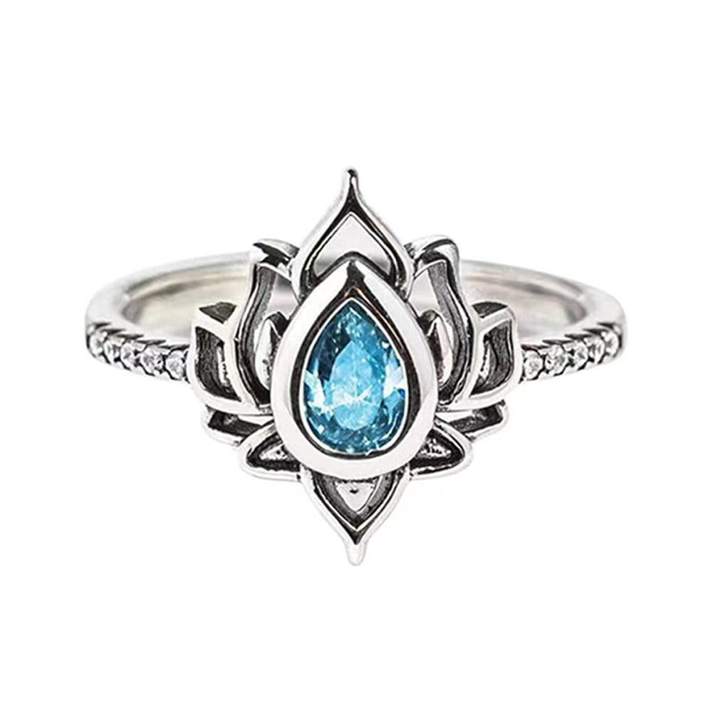 Clearance! Silver Lotus-Flower with Clear Zircon Centre 2024 M2I8 ...