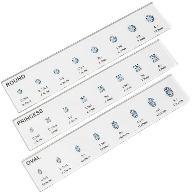 Clearance！ Size Shape Sizer Kit – Engagement Ring Size Comparison Tool ...