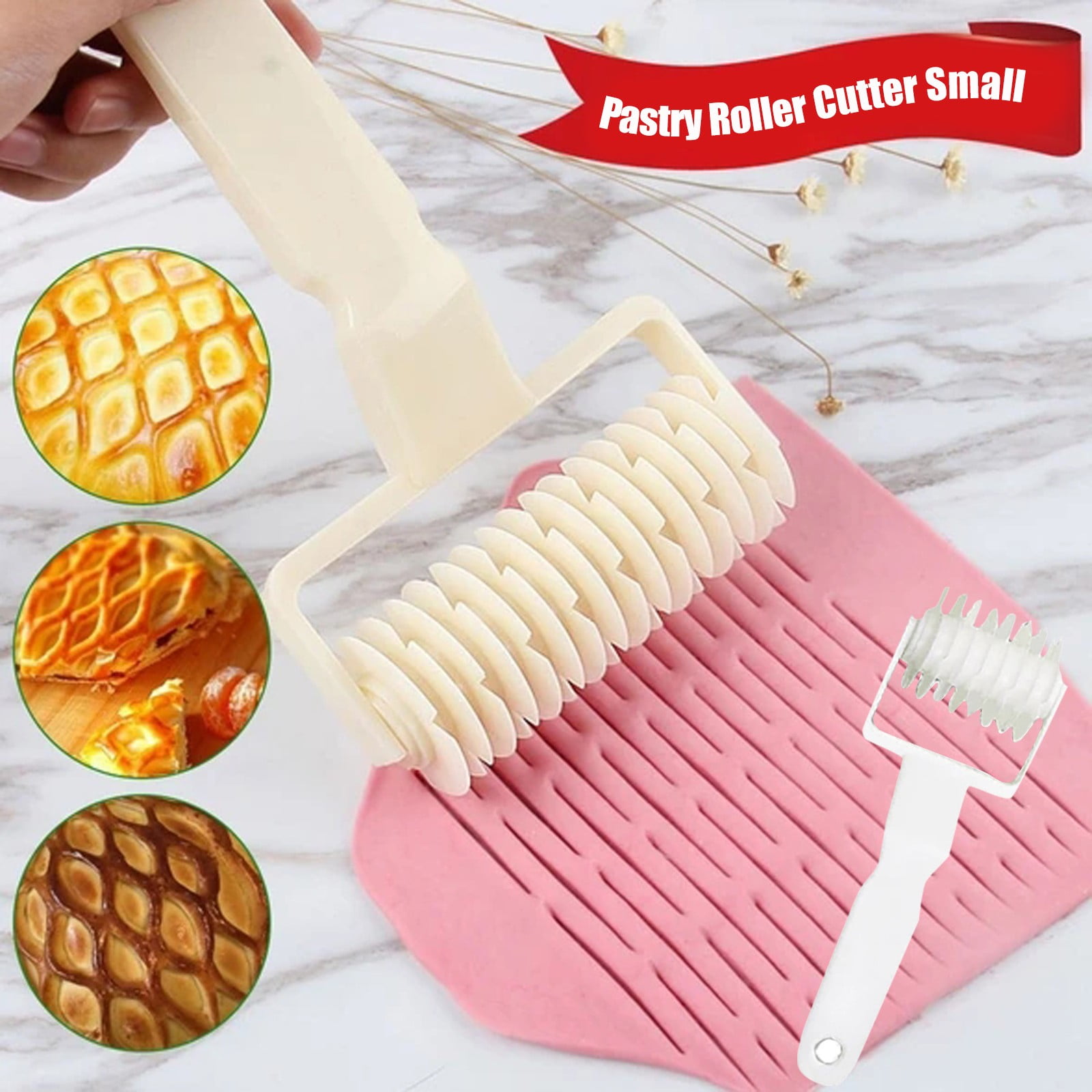 Clearance!Skoglary Ruler,Roll Smooth Lattice Roller Cutter Cookie Pie ...