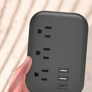 Merkury Innovations 3.1A USB Wall Charger 6-Outlet Extender with 2 USB ...