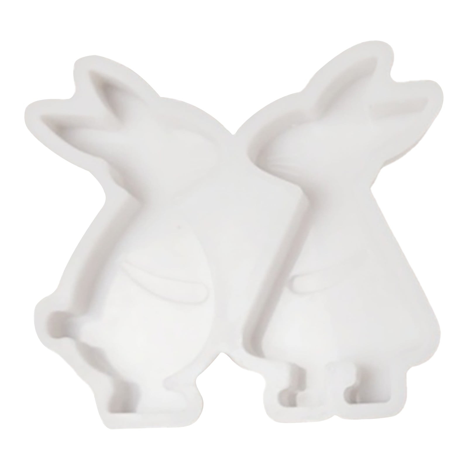 Clearance Smiling Couple Rabbit Silicone Mould , DIY Easter Bunny Mould ...