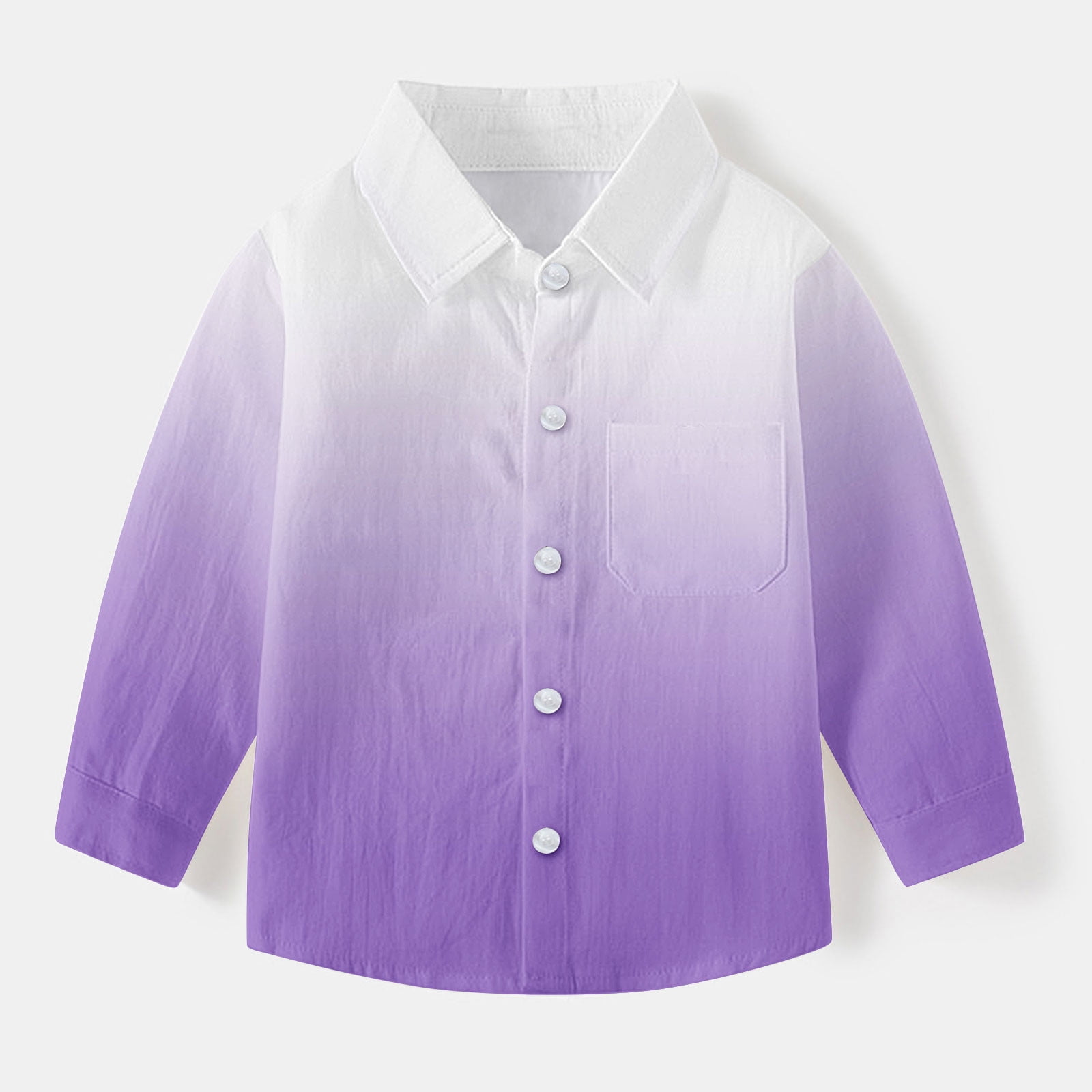 Clearance Soft Kids Long Sleeve Shirt with Gradient Pocket Print ...