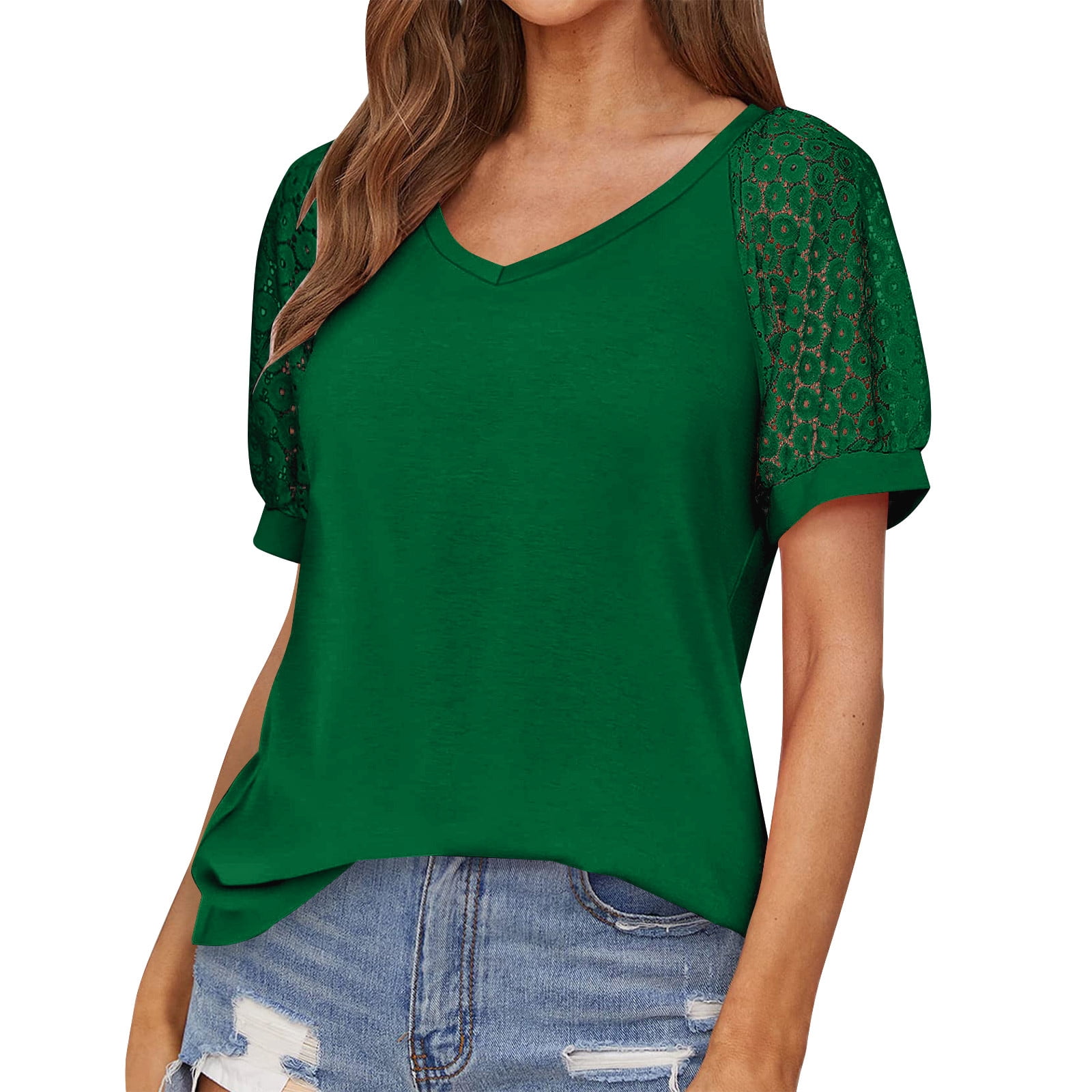 Clearance Solid Color Shirts For Women Irregular Hem Tops For Women