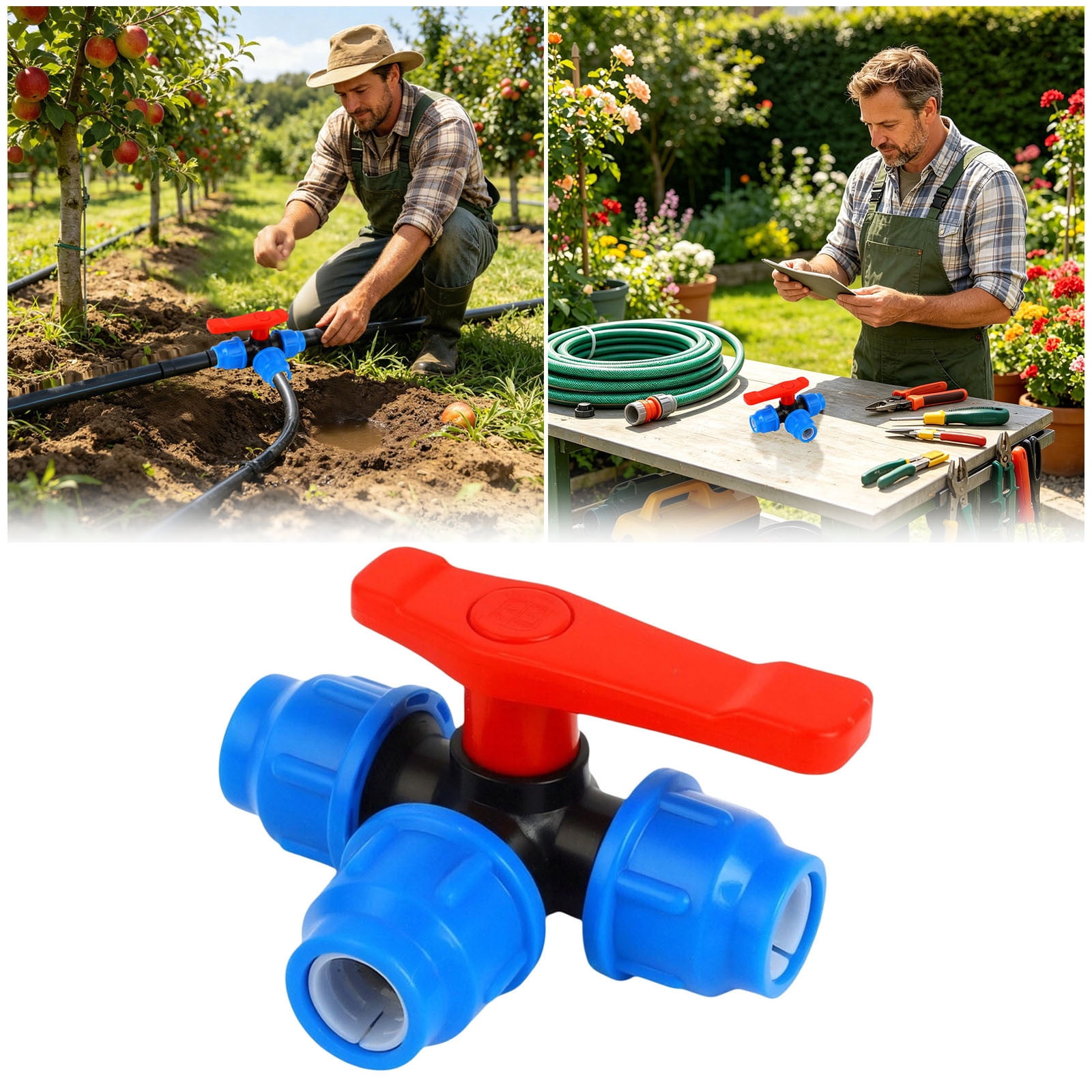 Clearance! Soovim 20 Three Way Ball Valve Faucet with Handle, Water ...