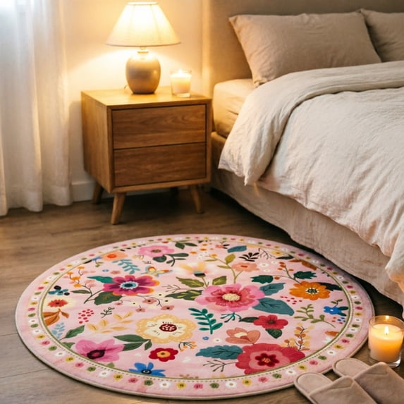 Clearance! Soovim Soft Floral Area Rug, Machine Washable Carpet for ...