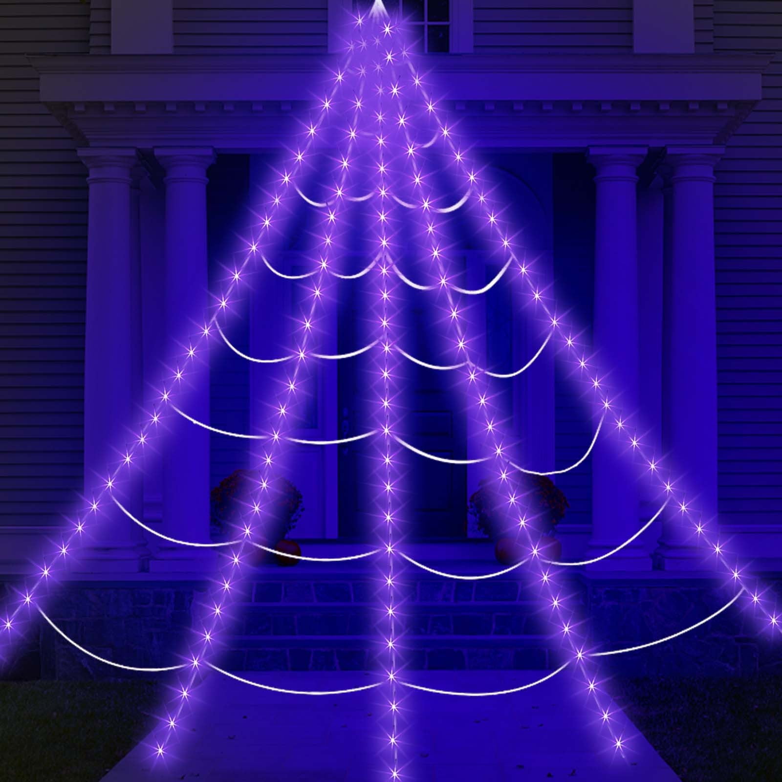 Clearance! Spider Webs Halloween Decoration Outdoor Lights, 135 LED ...