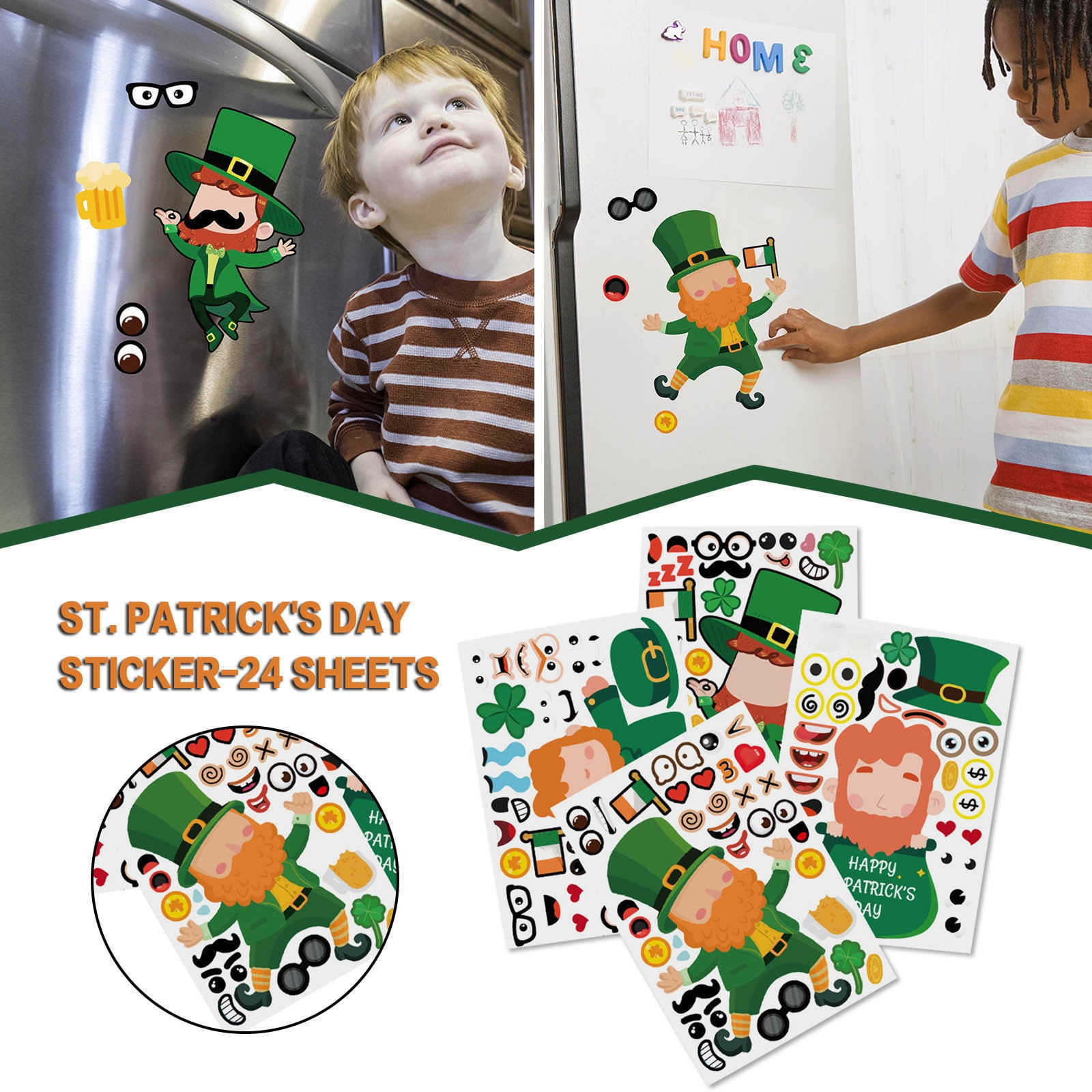 Clearance St.Patrick!Irish Window Stickers Gnomes Patrick's Day ...