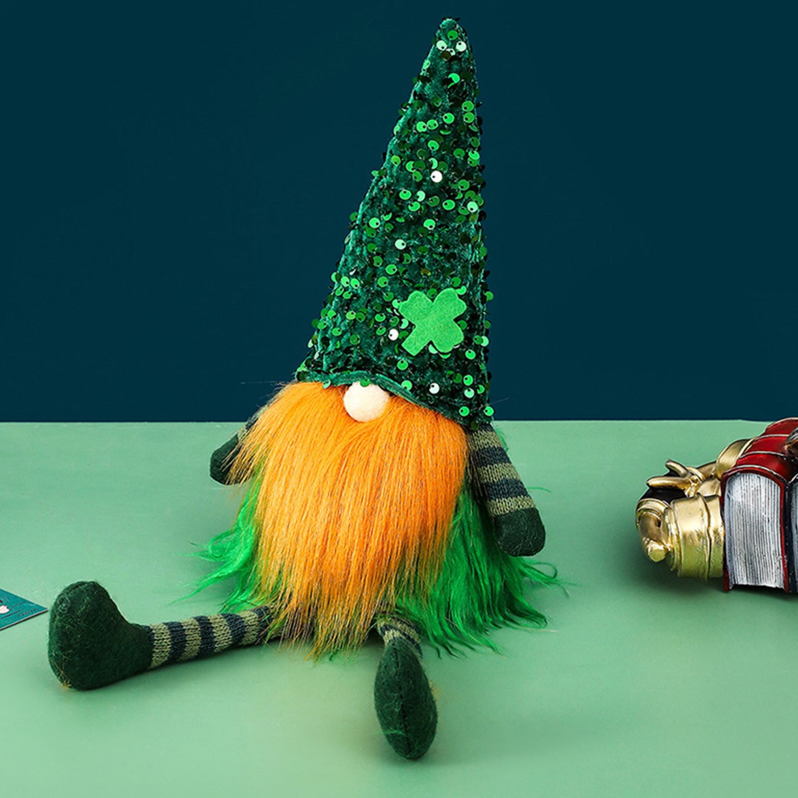 Clearance St.Patrick!St. Patricks Gnome Ornament Green Plaid Irish ...