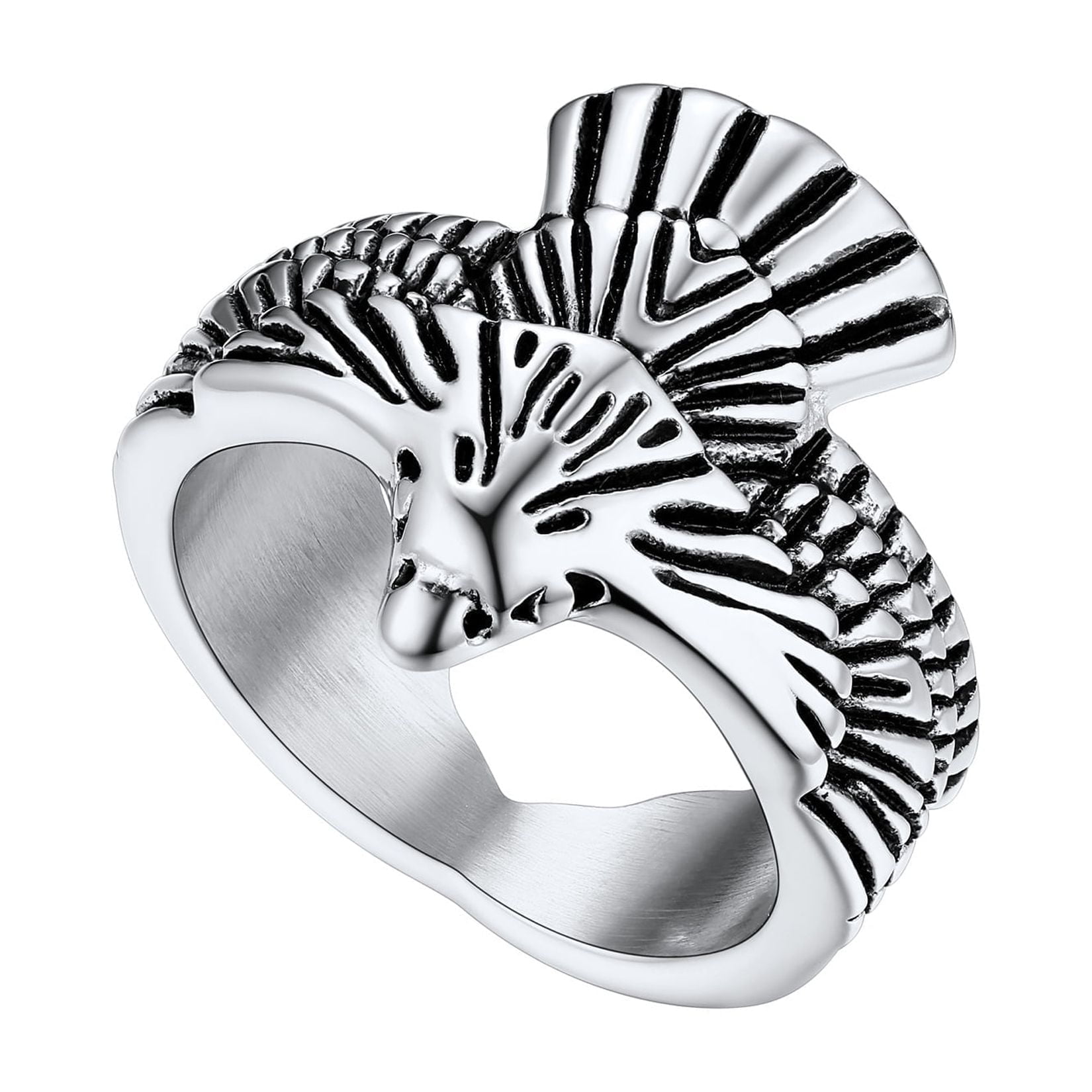 [Clearance]Stainless Steel Hawk Rings Gothic Jewelry for Men Fashion ...