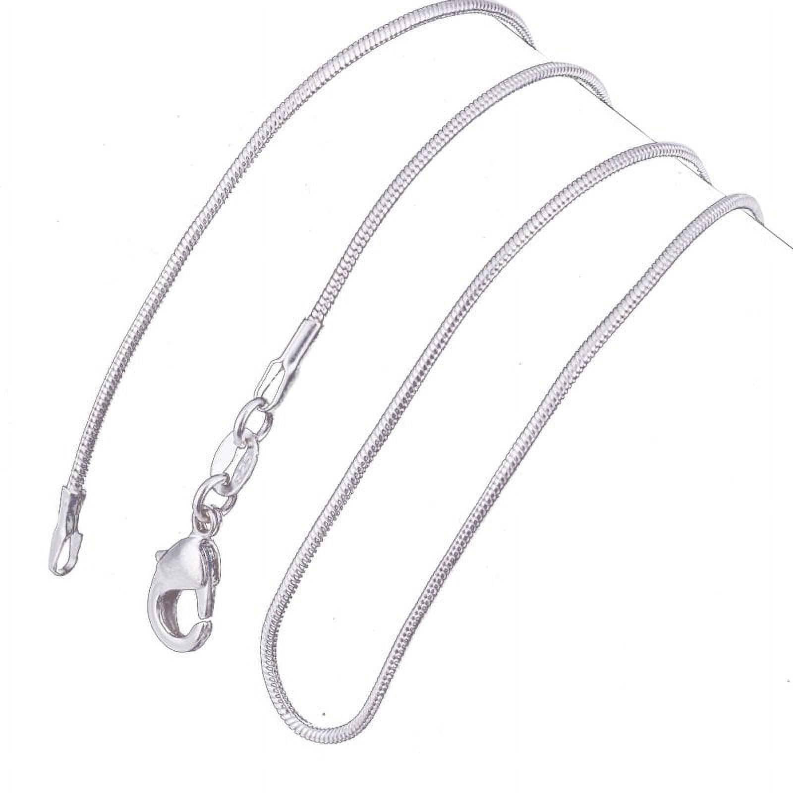 Clearance! Sterling Silver 1mm Thin Snake Chain Necklace for Women and ...