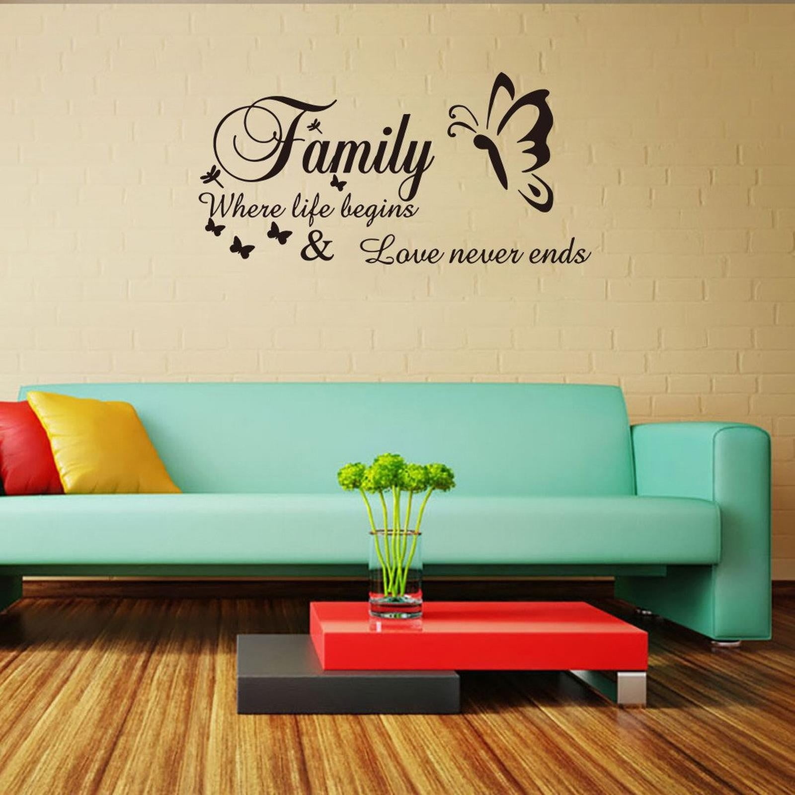 Clearance Stickers under $5,Family Where Life And Love Never Ends Quote ...