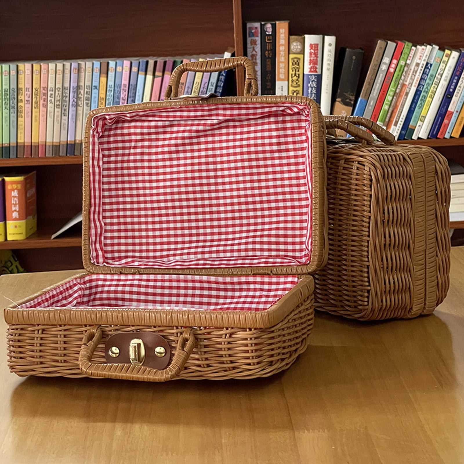 Clearance! Storage Case,Dusknt Rattan Storage Box 26X18X11Cm D Cosmetic ...