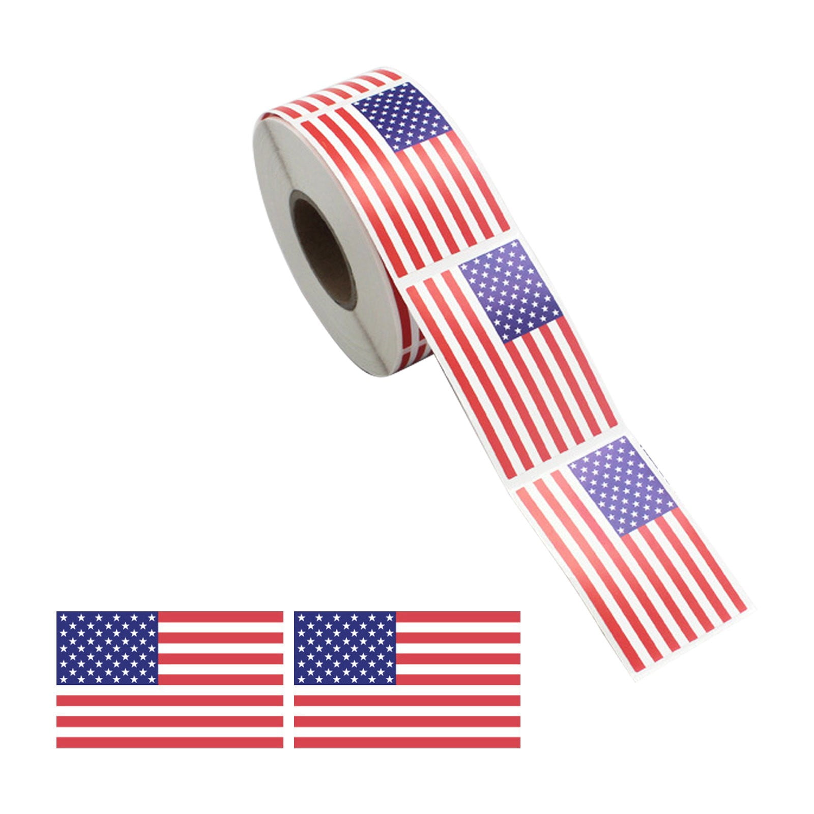 Clearance Sueyeuwdi Small Rectangle American Flag Stickers On A Roll ...