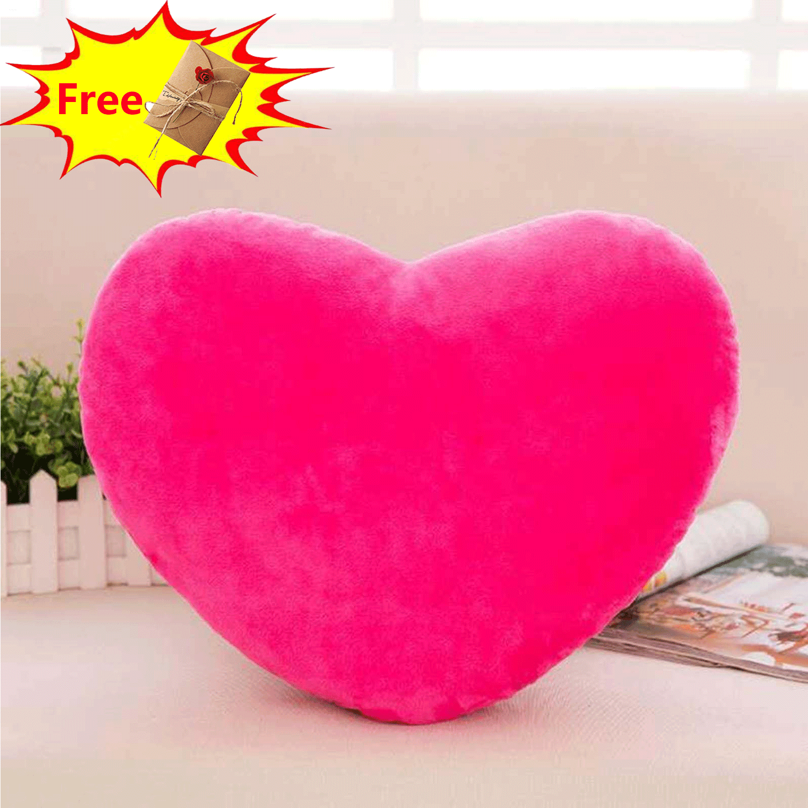 Suncoda Valentine's Day Heart Pillow, Plush Cute Throw Pillow, Cute ...