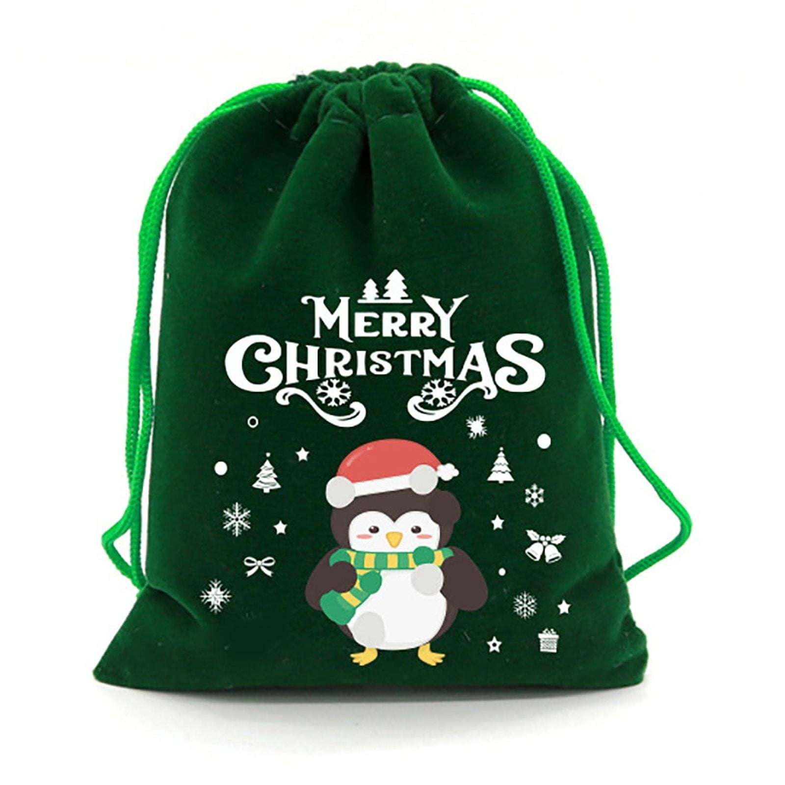 Clearance Syinda Christmas Drawstring Gift Candy Bags Small Red ...