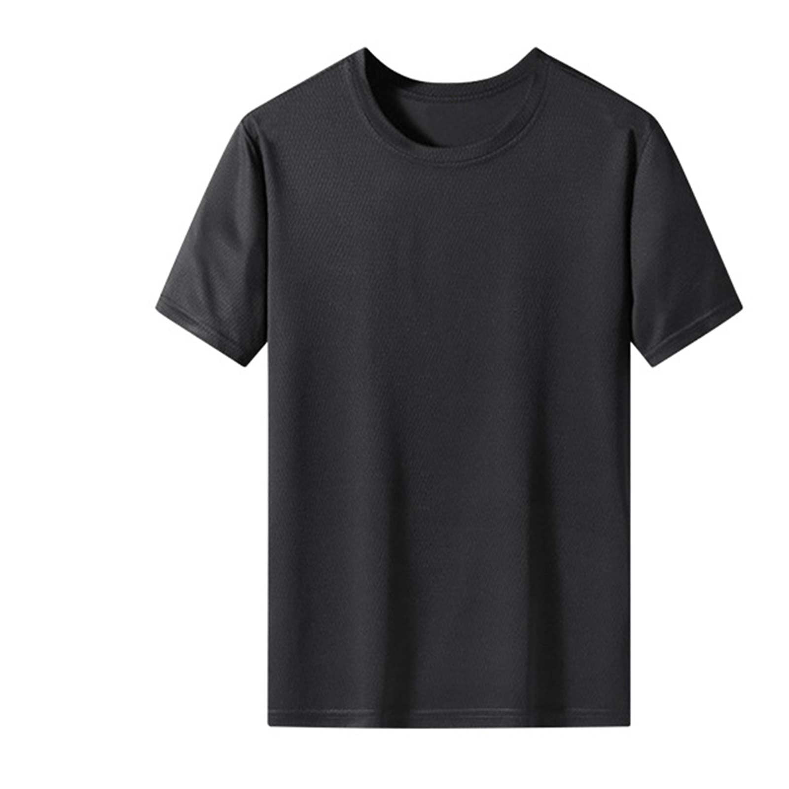 Clearance T-Shirts for Men Comfortable Soft Men's T-shirt Solid Color ...