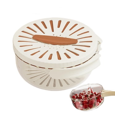Kitchen Spaces Colander Food Storage Containers For Fridge, Gray ...