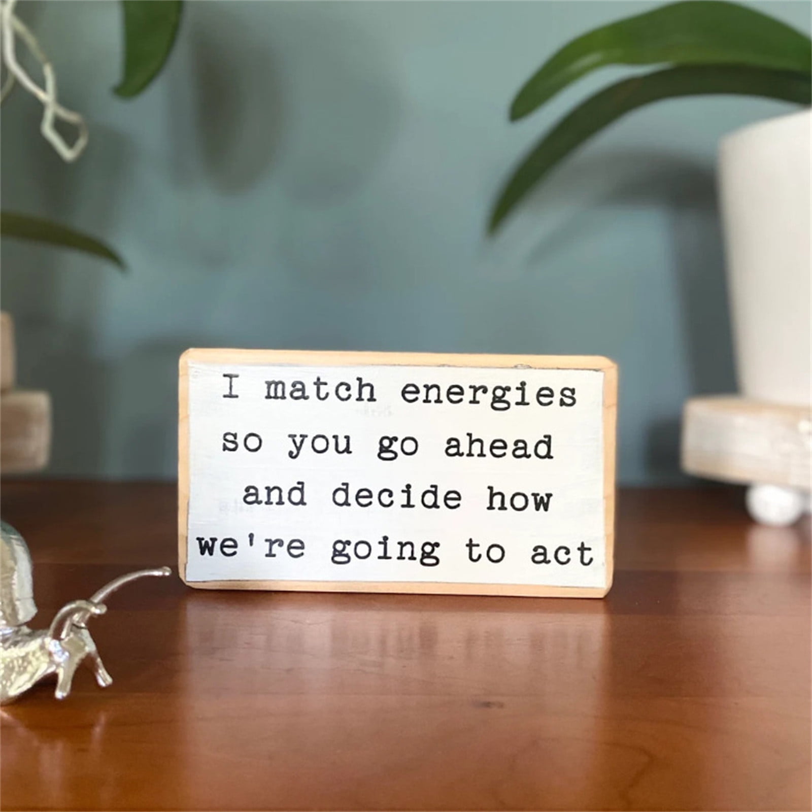 Clearance TOFOTL Fun Slogan Decoration, Funny Office Desk Wood Sign ...