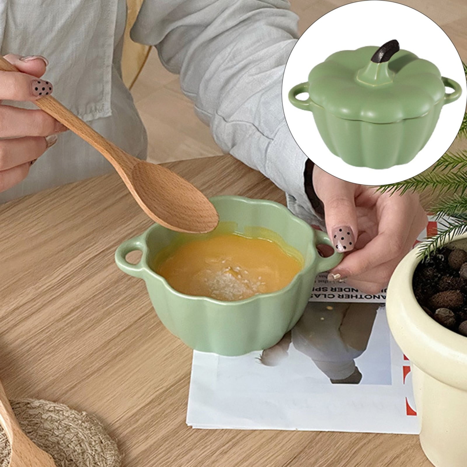 Clearance Tableware under $10,Oven Pumpkin Bowls Ceramic Pumpkin Pots ...