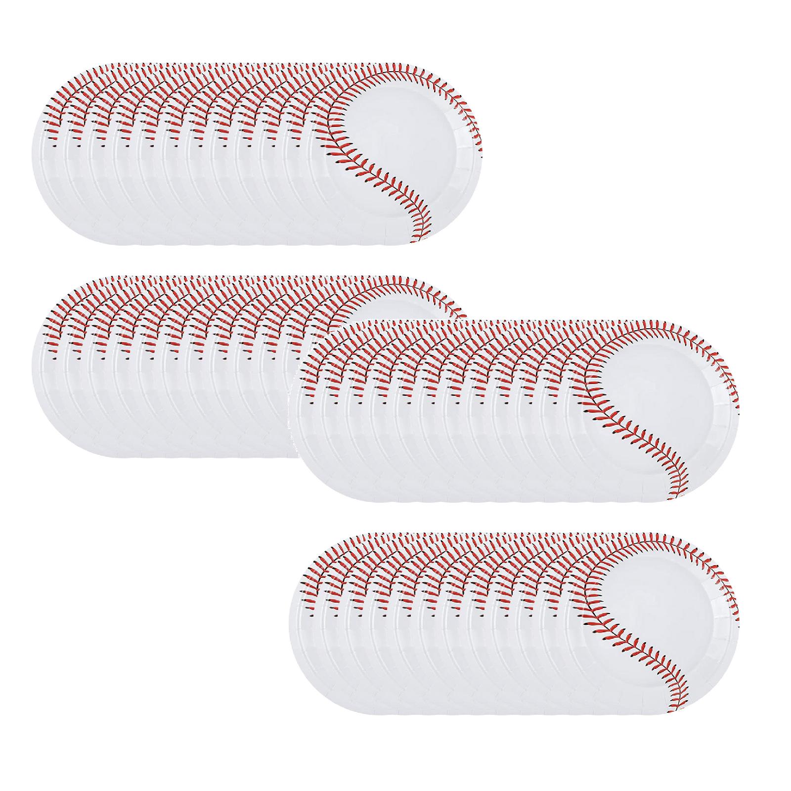 Clearance Tableware under $7 24 Packs Baseball Plates 9 Inch And 7 Inch ...