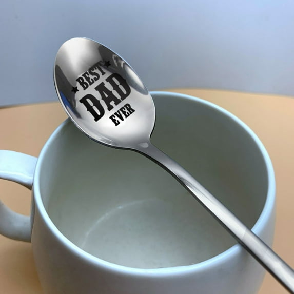 Clearance! Tableware Father's Day Tableware Engraved Spoon Best Present ...