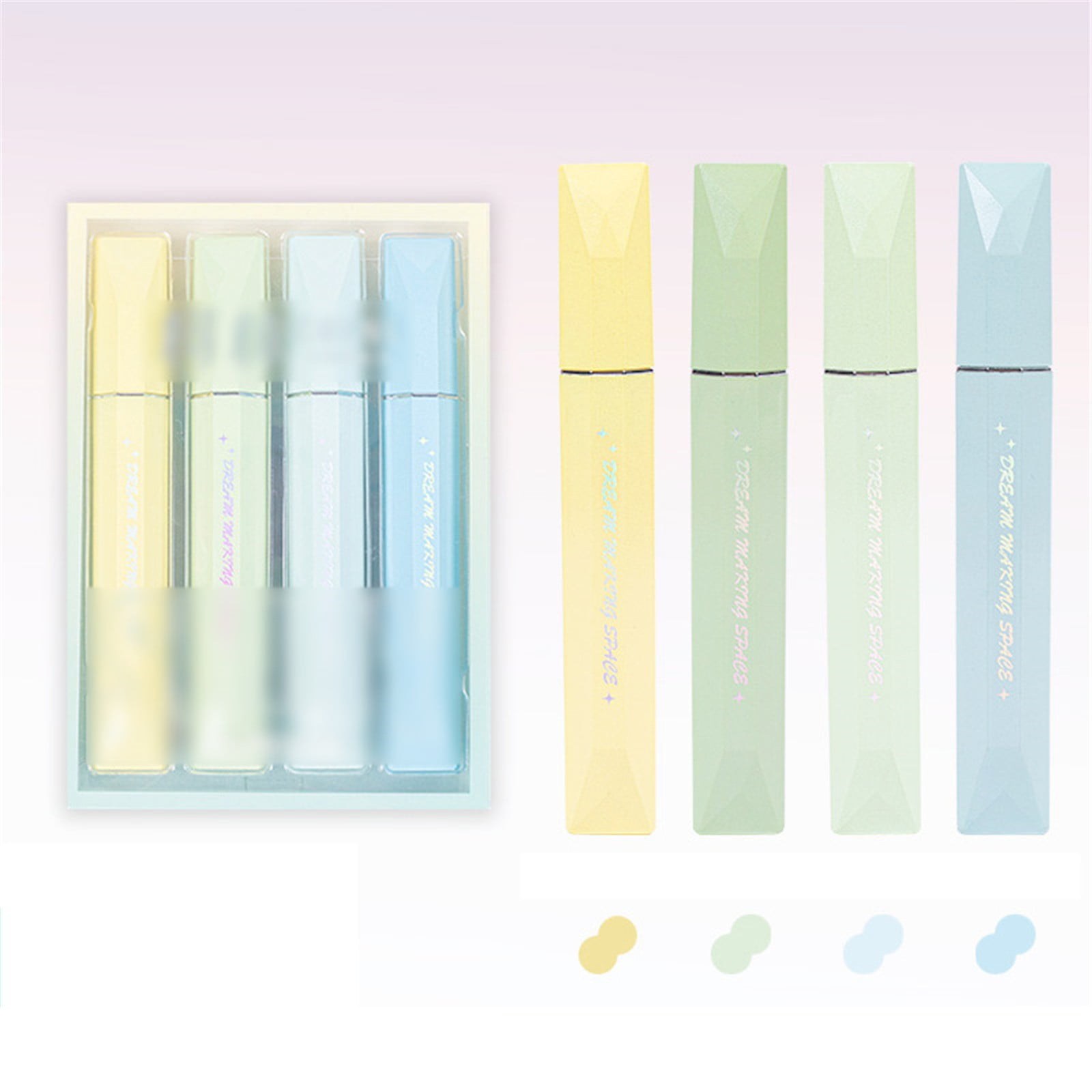 Clearance Tantouec Pen, Bright Pastel Highlighters Set of 4 Aesthetic ...