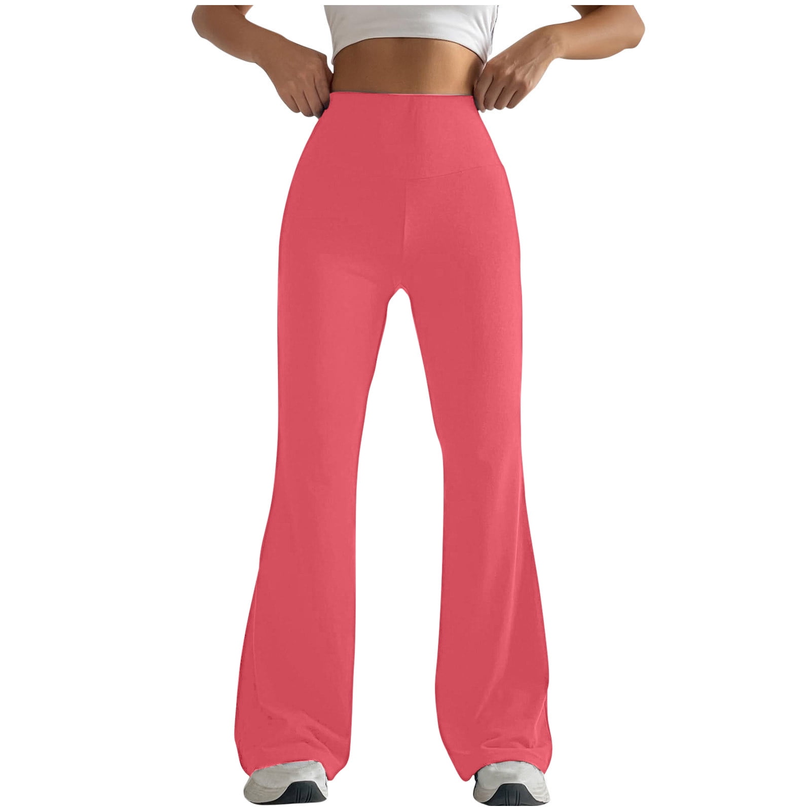 Tbopshirt Flare Yoga Pants for Women,Flare Leggings with Tummy Control ...