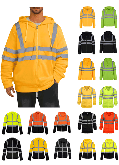 Hi Vis Class 3 Thermal-Lined Hooded Sweatshirt - Walmart.com