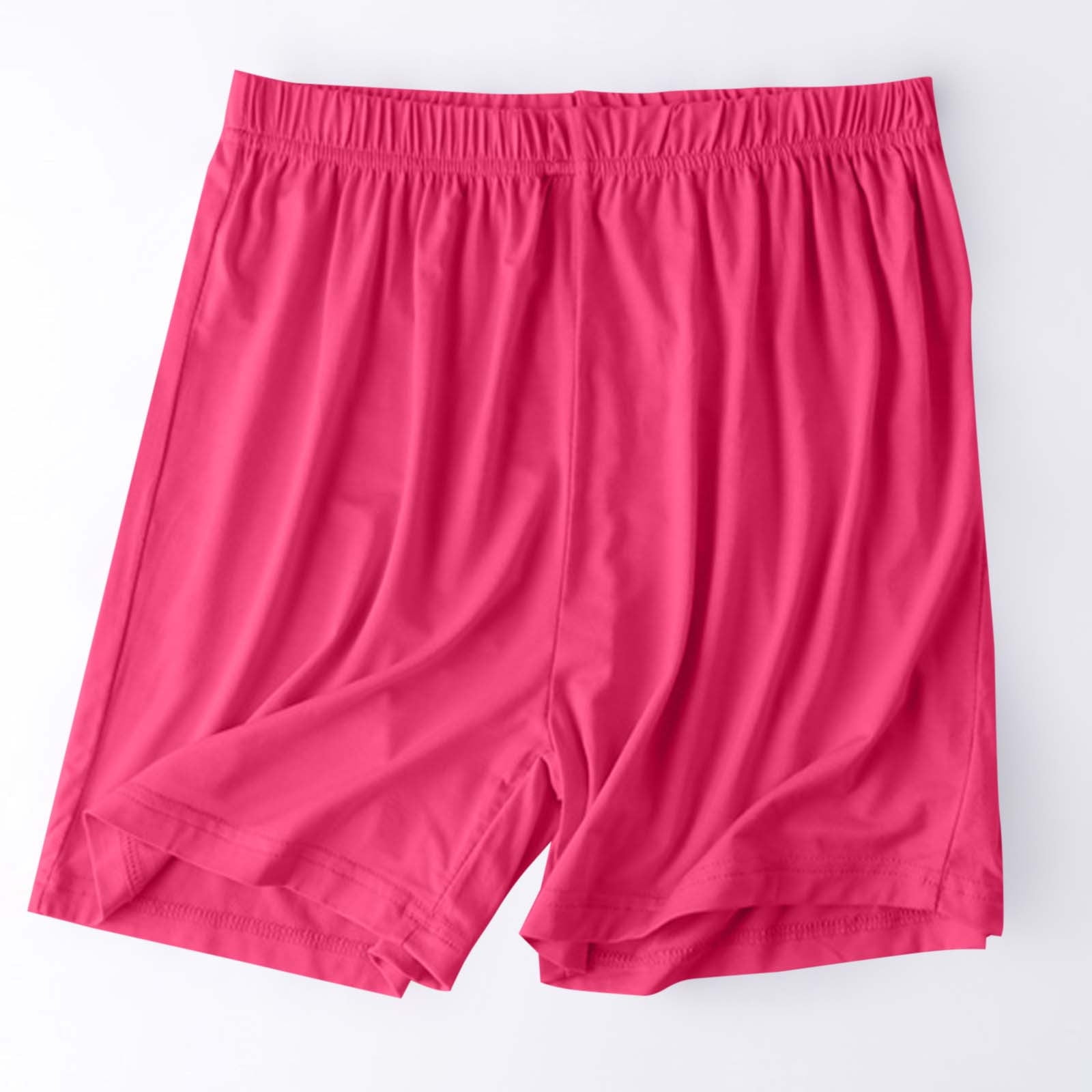 Titcea Plus Size Cotton Sleep Shorts for Women, Solid Color Thin Summer ...
