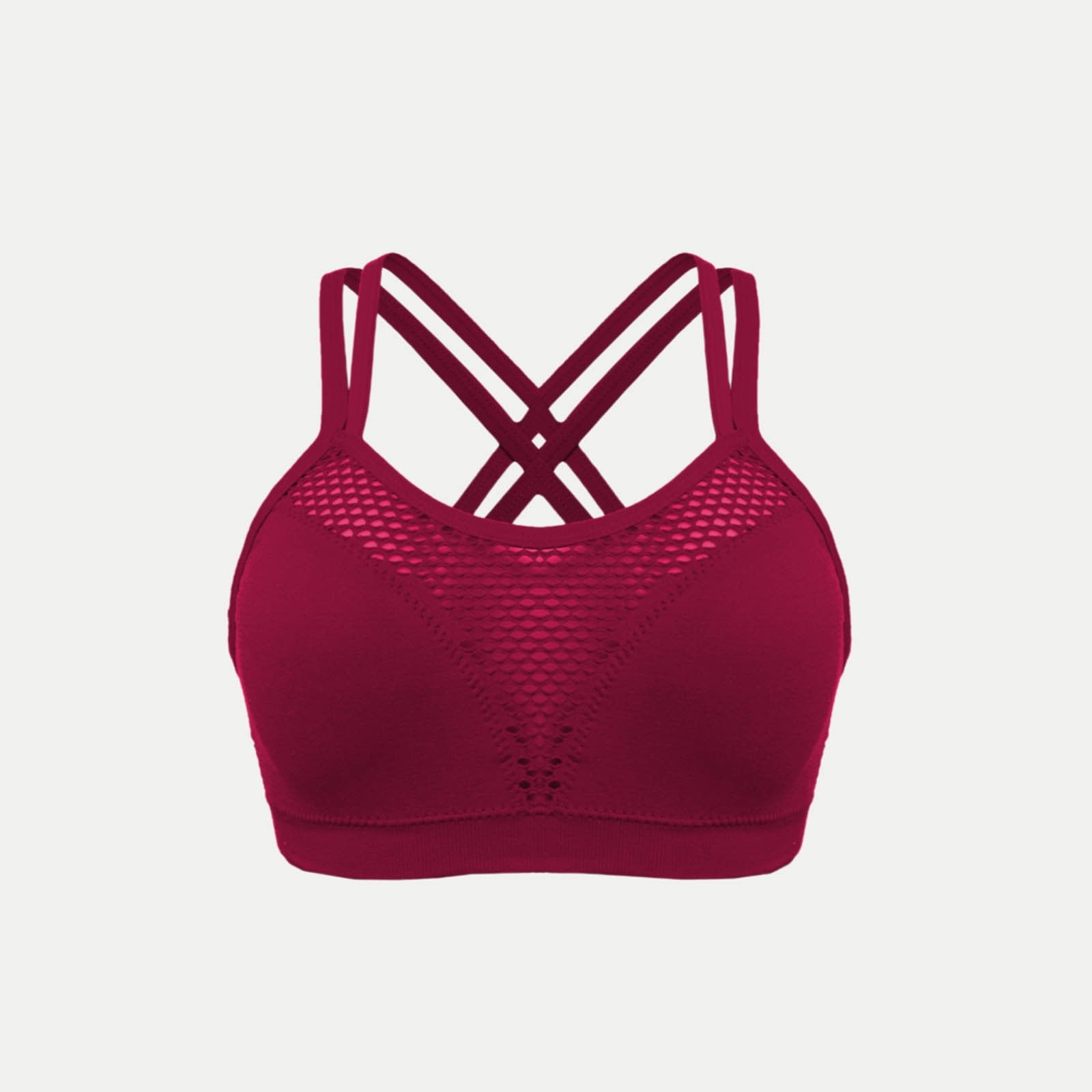 Clearance! Titcea Sports Bra for Women, Mesh Hollow Out Back Strappy ...