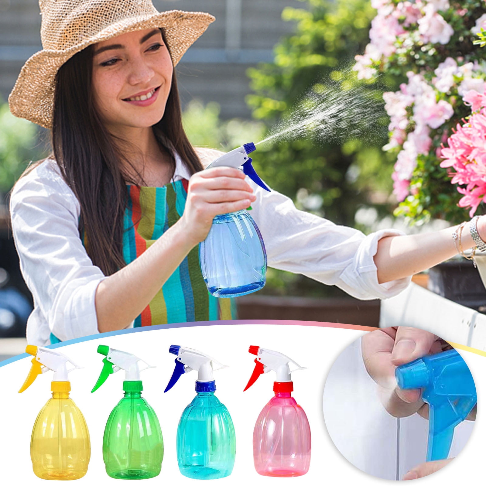 Clearance! Titcea Spray Bottles, 17 Ounces Empty Plastic Pressure Small ...