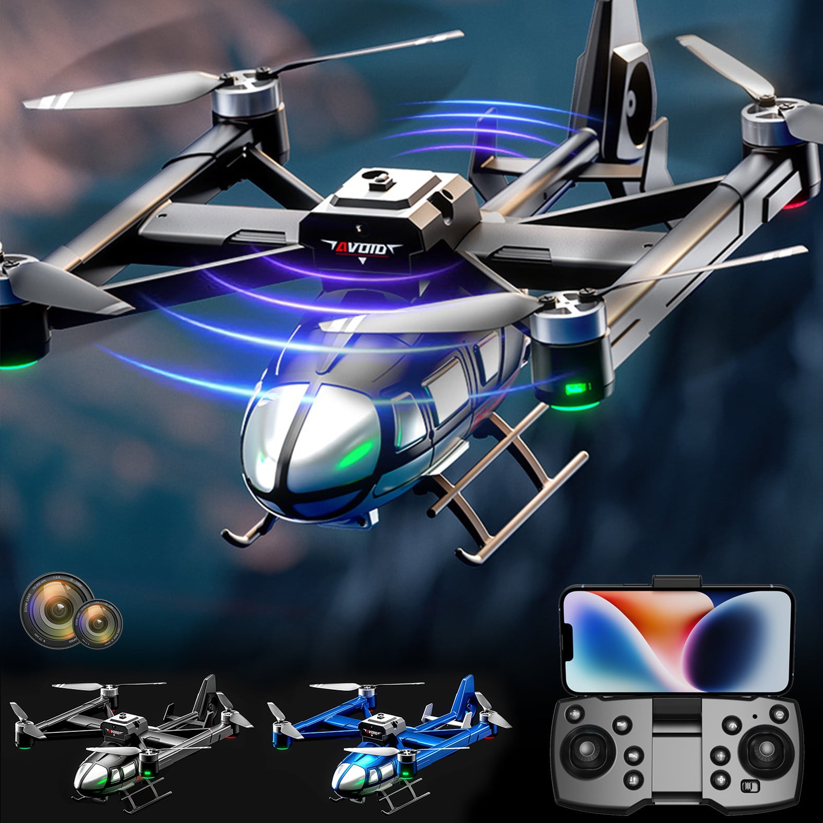 Clearance Today Sales! RC Helicopter FPV Drone With ESC Camera ...