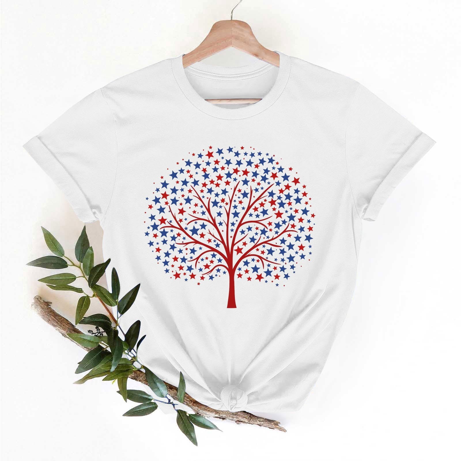 Clearance Tops under $5! Yrmaups Ladies Summer Blouse Patriotic ...