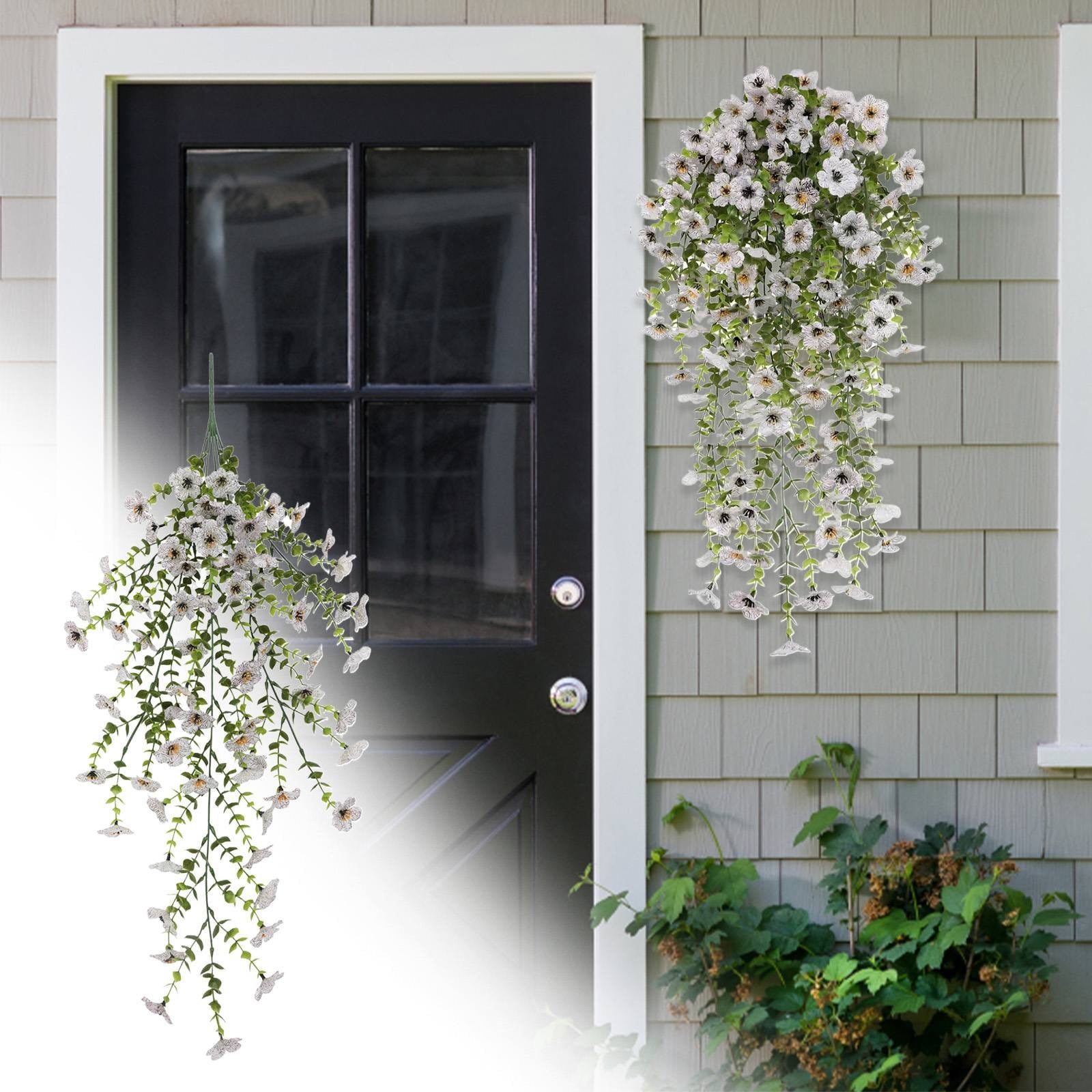 Clearance! Toyeng Artificial Hanging Flowers for Outdoor Spring ...
