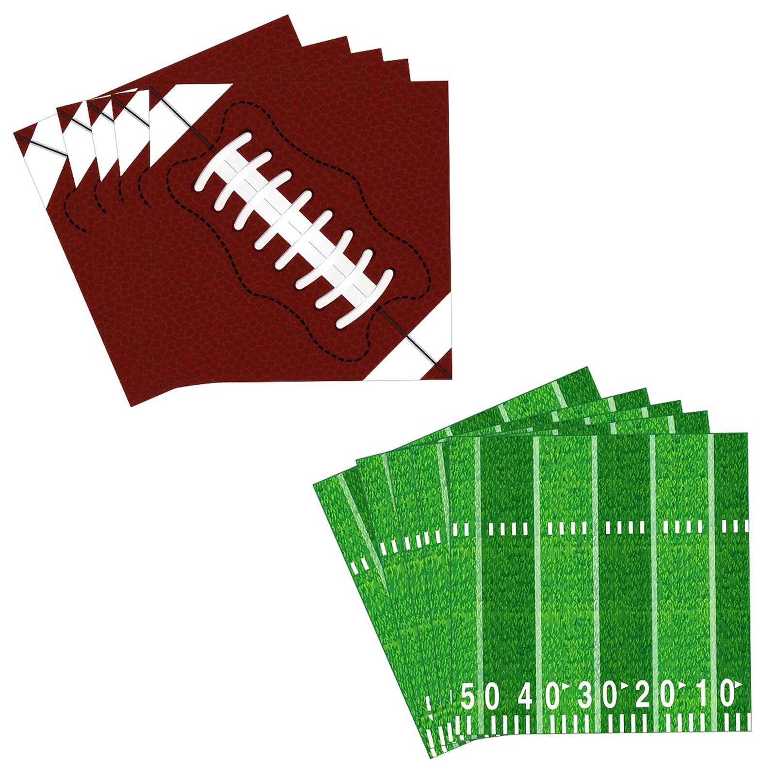 Clearance Tunhigl Disposable Napkins Tissue Football Themed Party ...