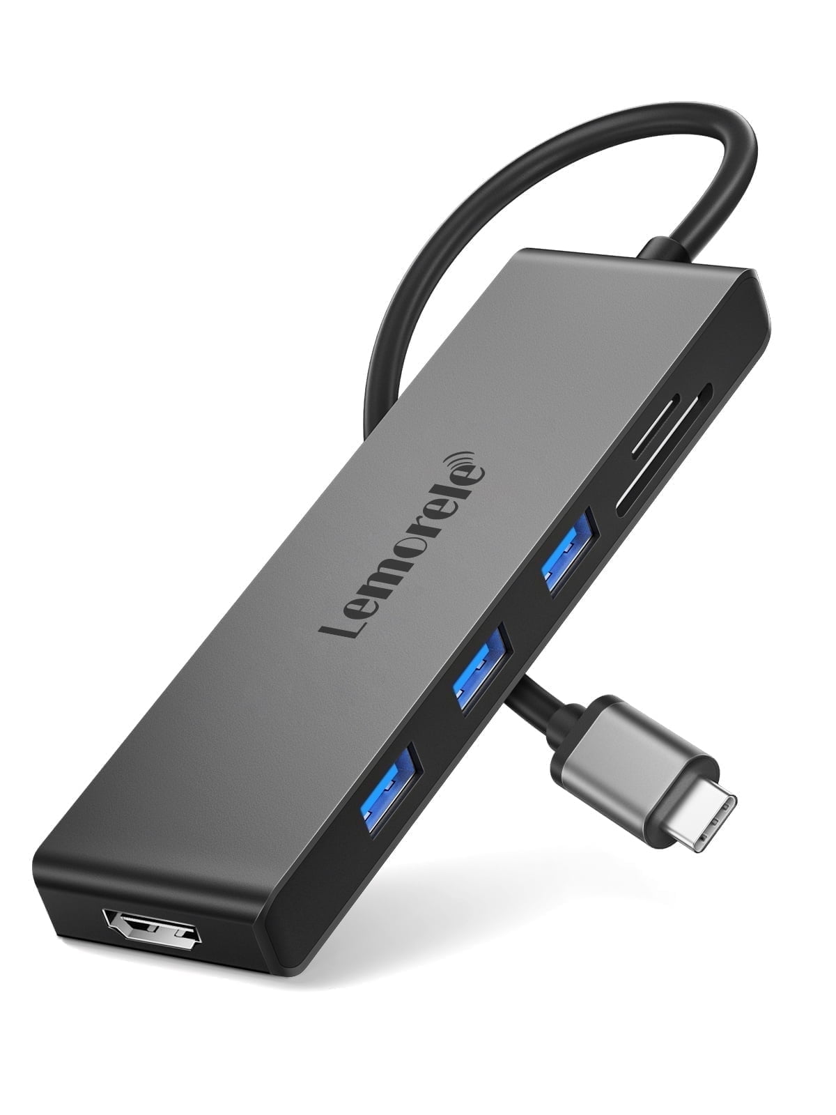 Lemorele Docking Station, 6 in 1 Aluminum Case USB C Hub with 4k HDMI ...