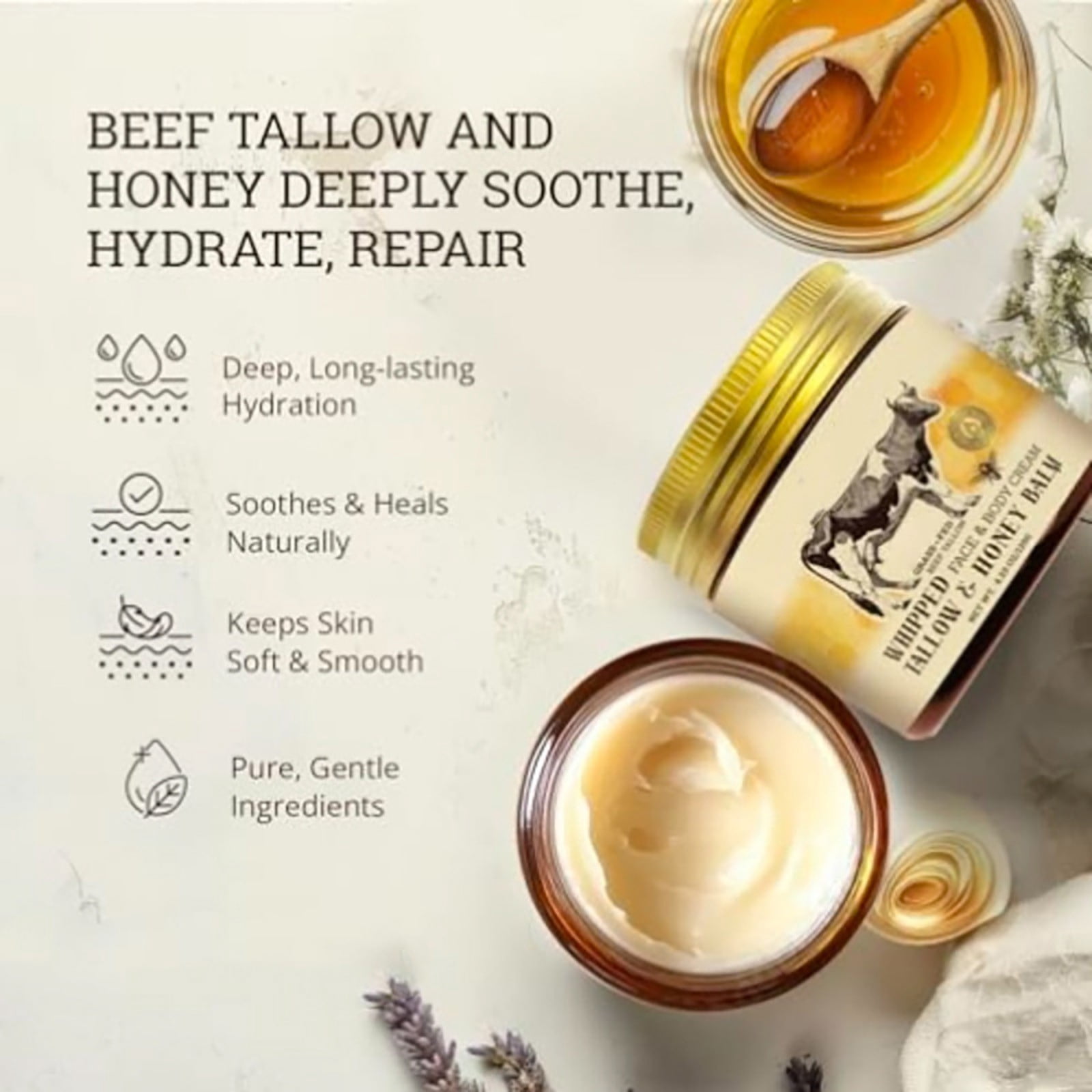 Clearance!Ultra-Nourishing Beef Tallow Moisturizing Balm | Whipped ...
