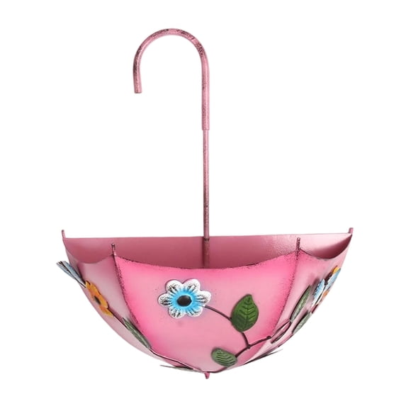 Clearance! Umbrella Shaped Wall Hanging Planter No Drill Art Decorative ...