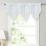 PEONAVET Trigonal Curtain Valances for Windows Rod Pocket Solid ...