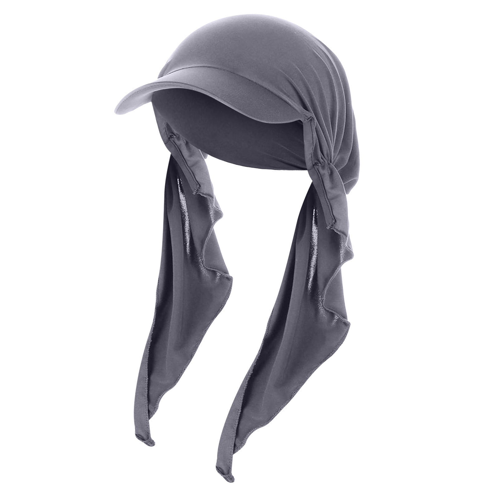qolati Womens Solid Color Baseball Cap Pre-Tied Turban Hats Islam ...