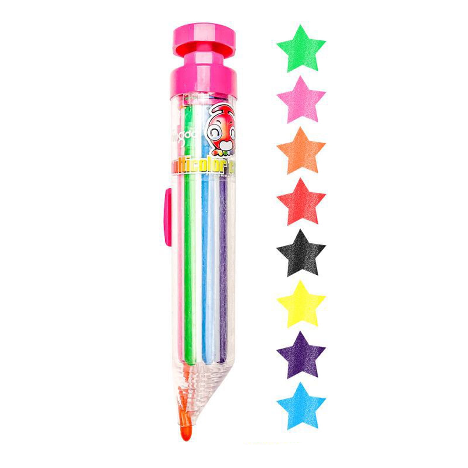 8 Colors Press Action Crayons Multicolor Kindergarten Art Doodle ...