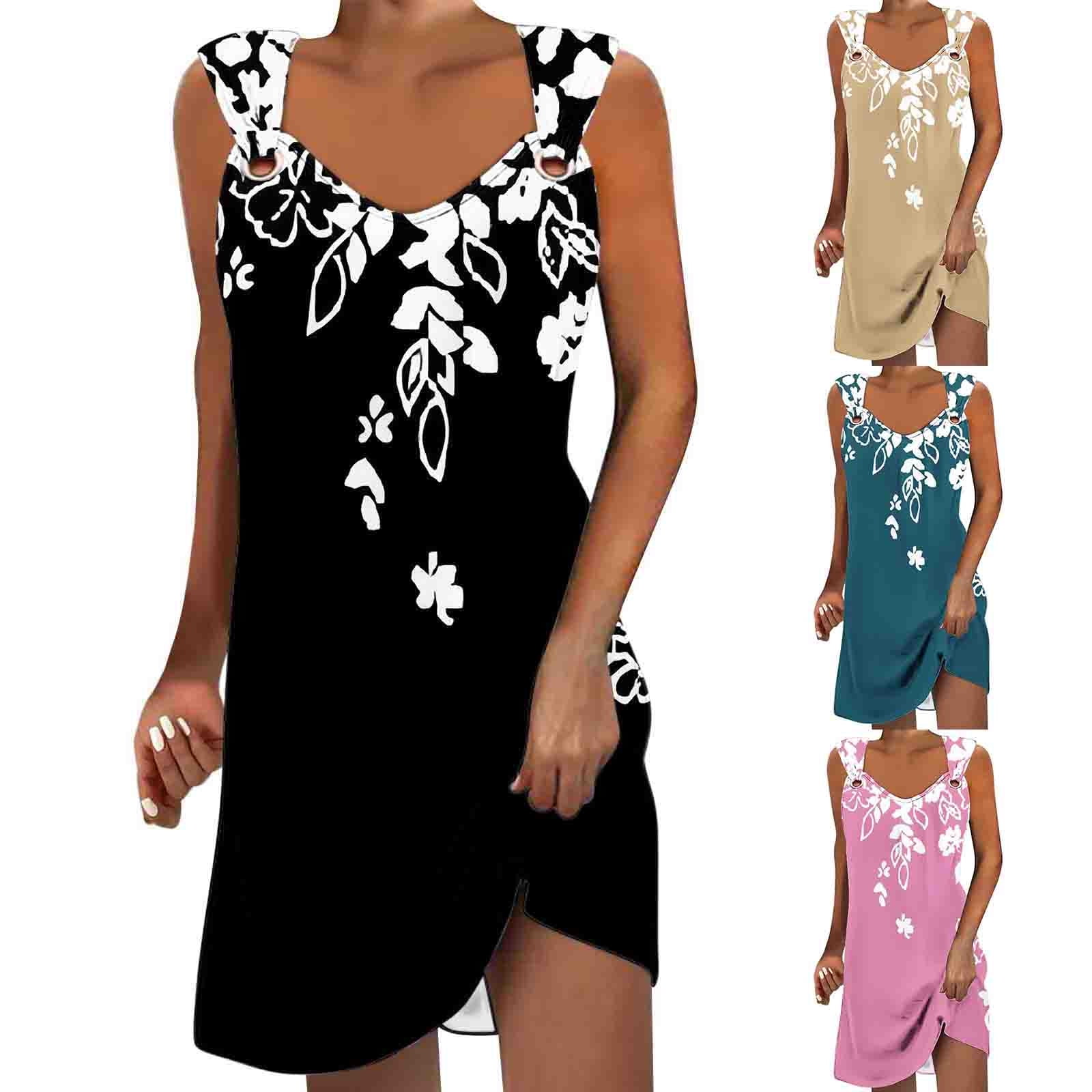 Clearance Under 10$!Summer Sundresses for Women 2024 Plus Size Comfort ...