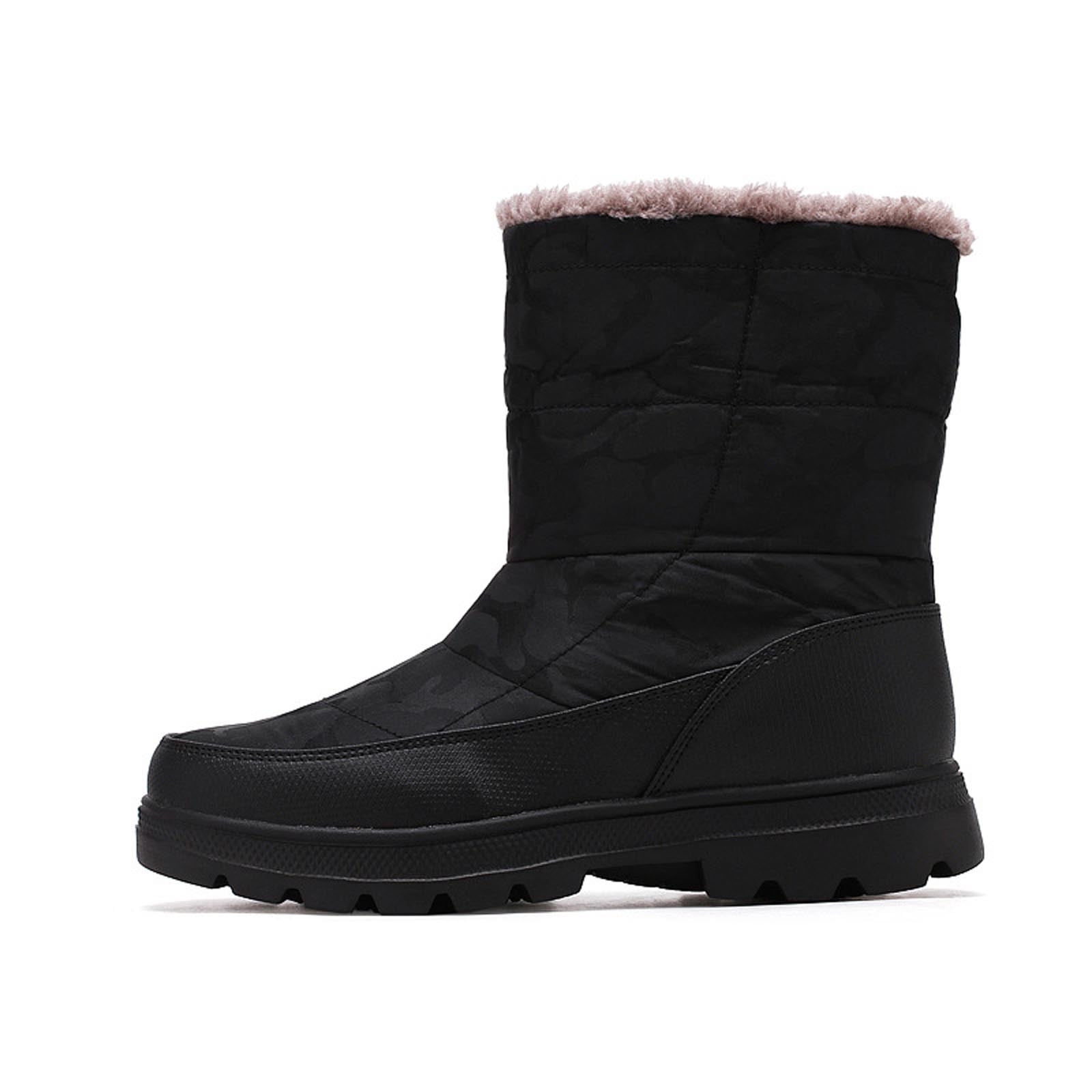 Clearance Under 10$!Winter Warm Snow Boots for Women Plus Size Solid ...
