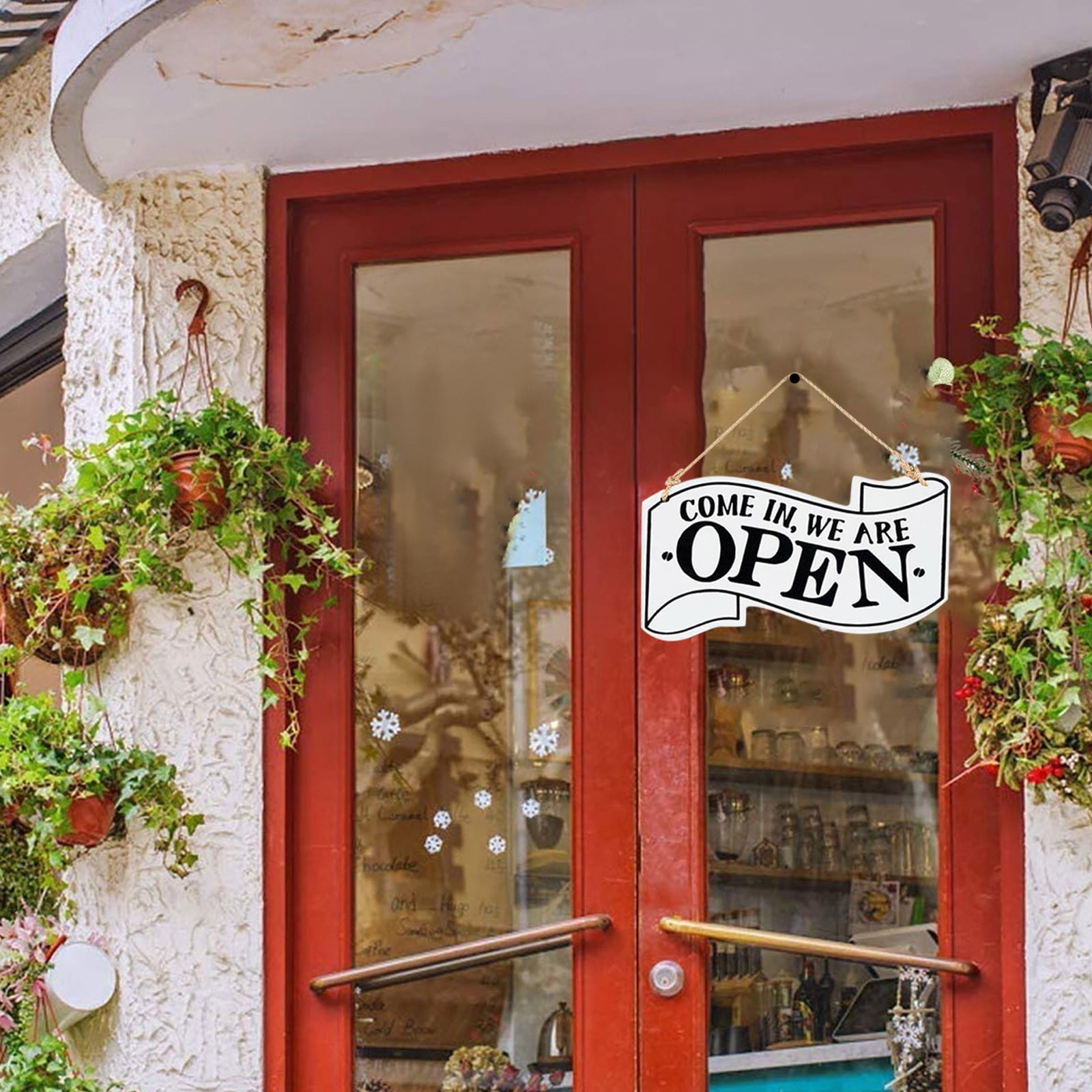 Clearance Under $10 Wooden Open Closed Sign Wood Hanging Double Signs ...